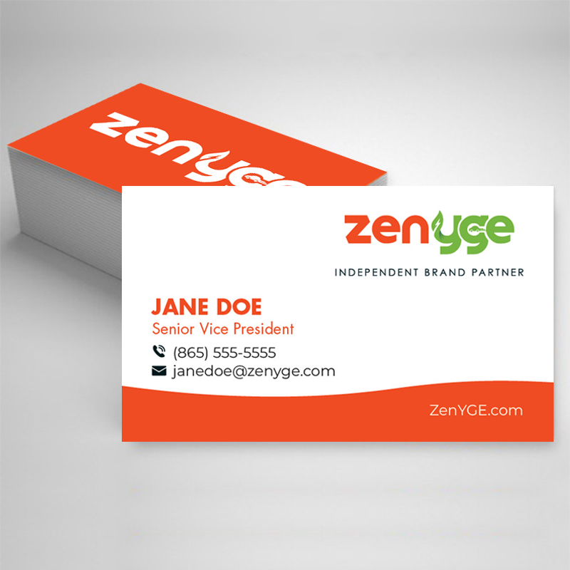 ZenYGE Business Card Wave Design ZenYGE Business Card Wave Design